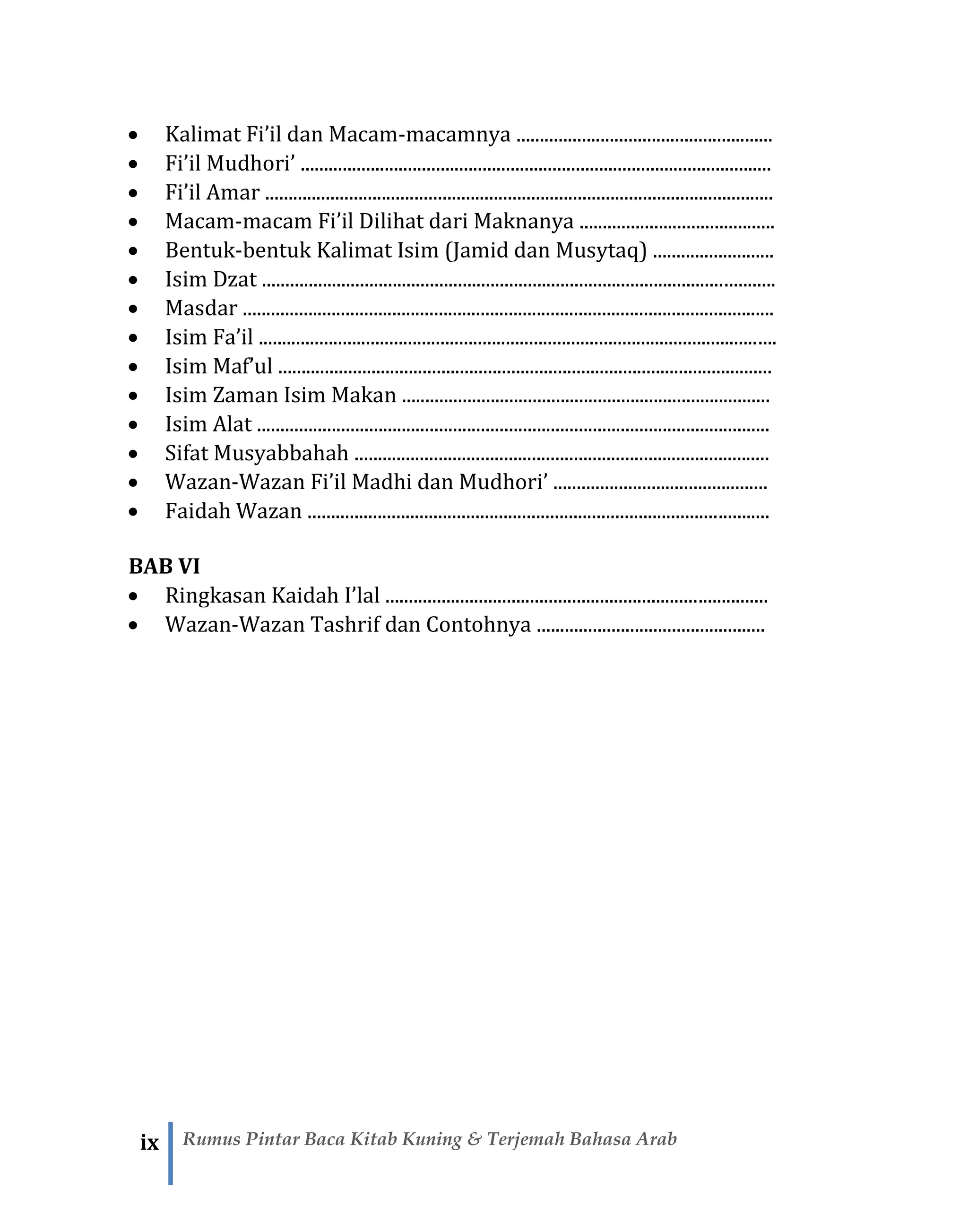 Materi program baca kitab kuning (rumus pintar baca kitab) | PDF