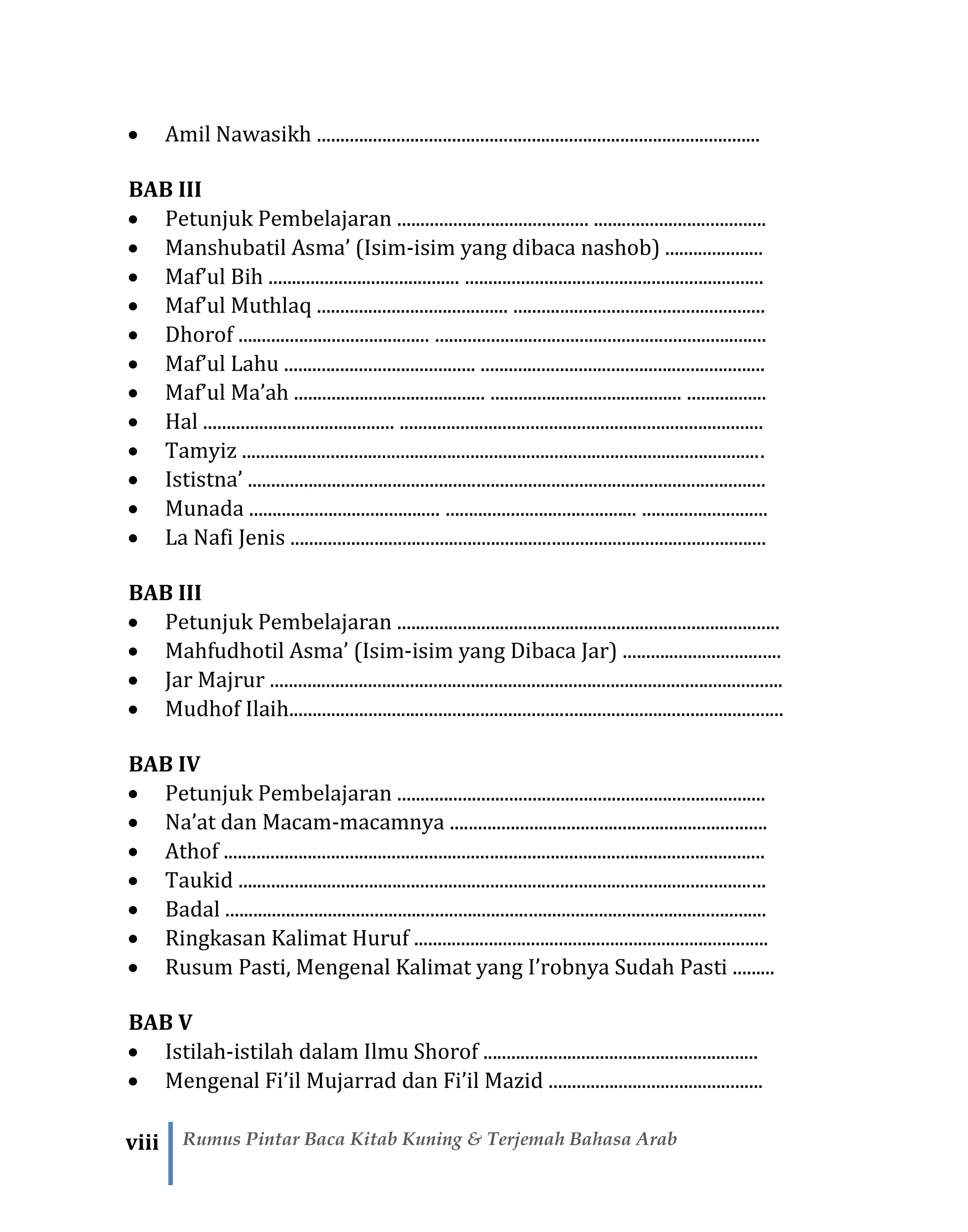 Materi program baca kitab kuning (rumus pintar baca kitab) | PDF