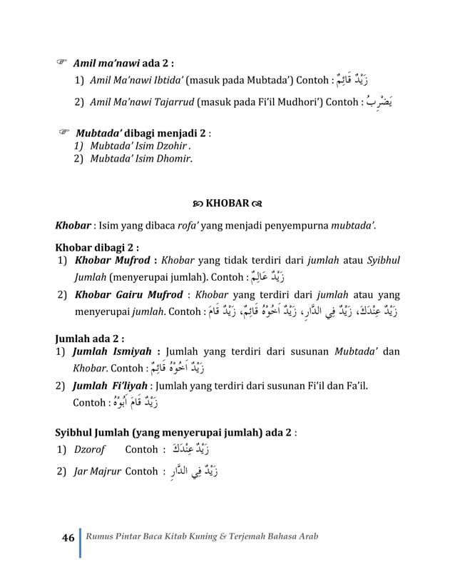 Materi program baca kitab kuning (rumus pintar baca kitab) | PDF