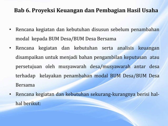 Materi Program Kerja BUMDes untuk kalangan Bumdes Kab. Brebes | PPTX