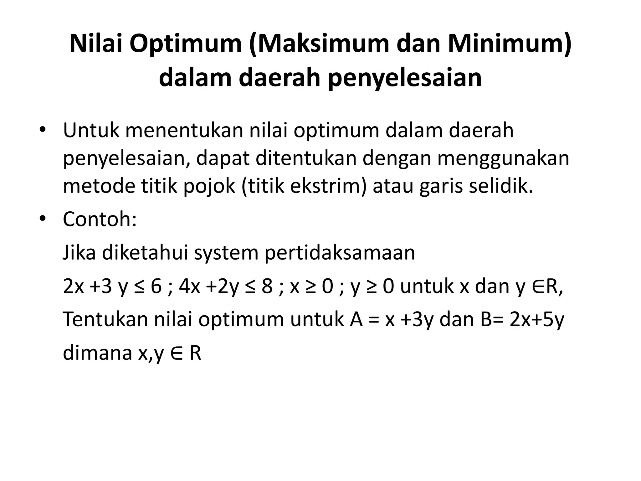Materi program linear | PDF