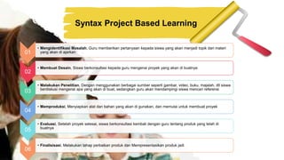 Materi Model Pembelajaran Project Based Learning | PPTX