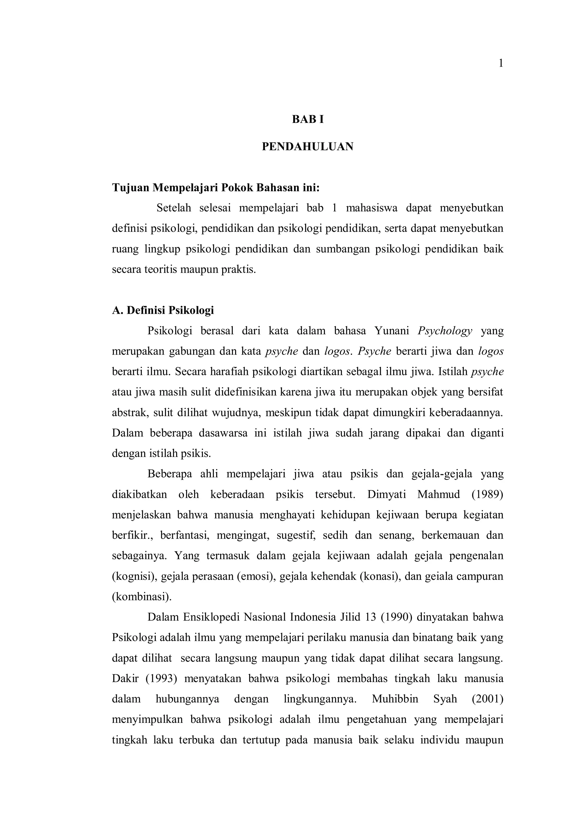 Materi psikologi pendidikan 1 | PDF