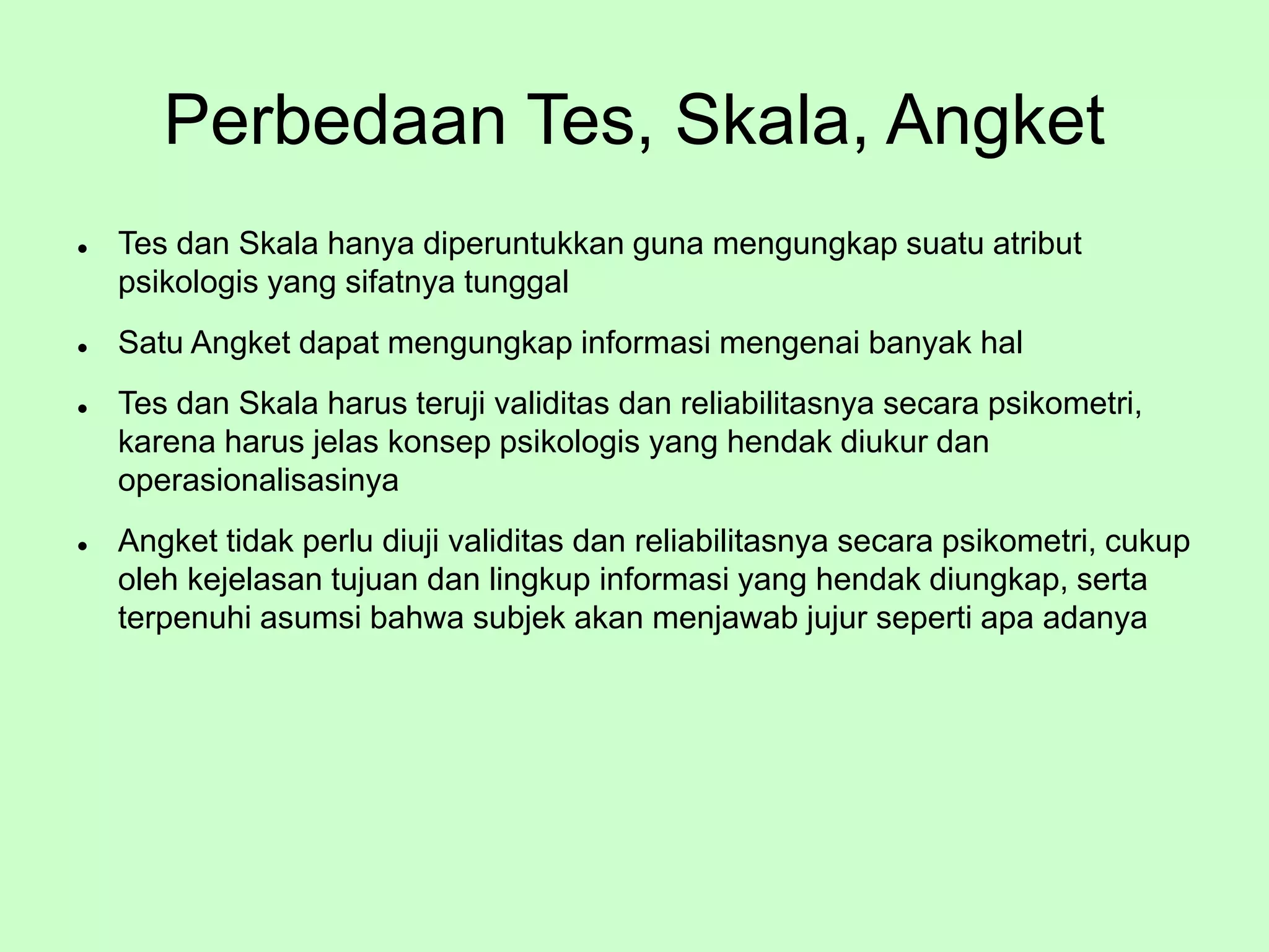 Materi psikometri ss | PPTX