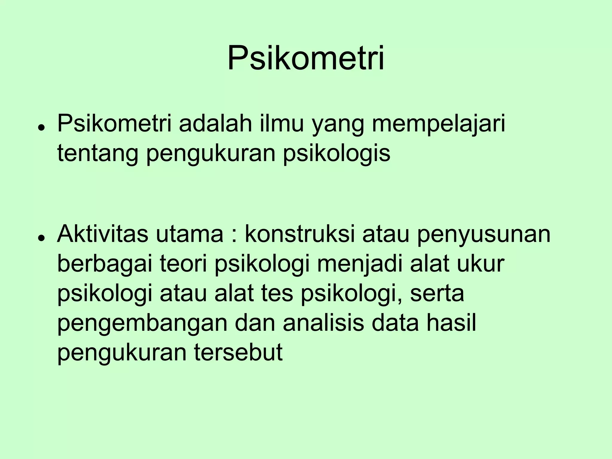 Materi psikometri ss | PPTX