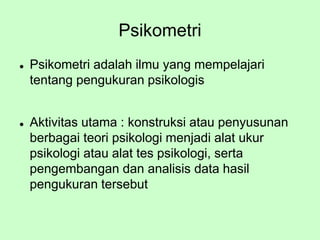 Materi psikometri ss | PPTX