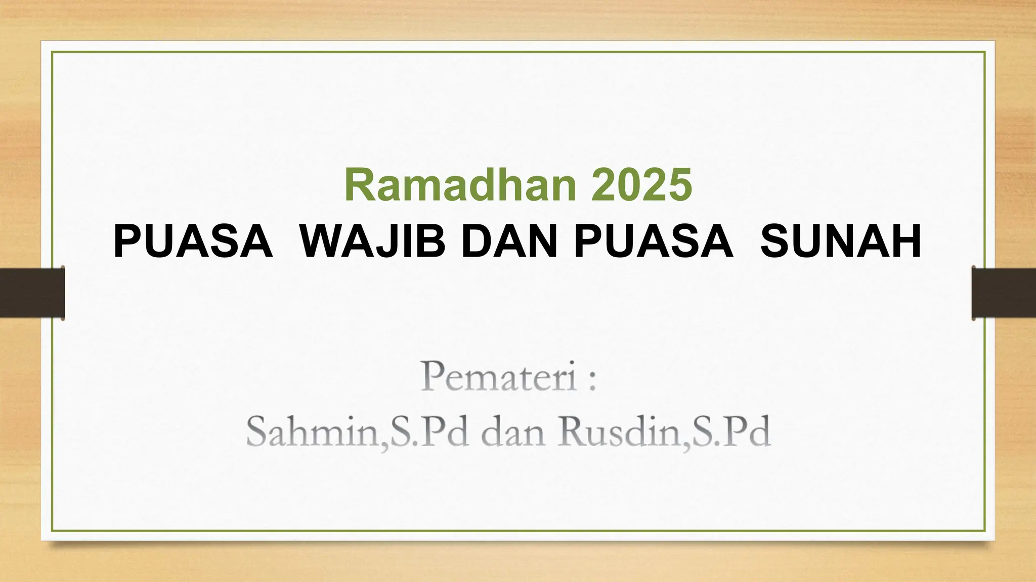 MATERI PUASA WAJIB DAN SUNAH.ppt kepada peserta didik | PPT