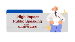 MATERI PUBLIC SPEAKING untuk pkk kabupaten | PPTX