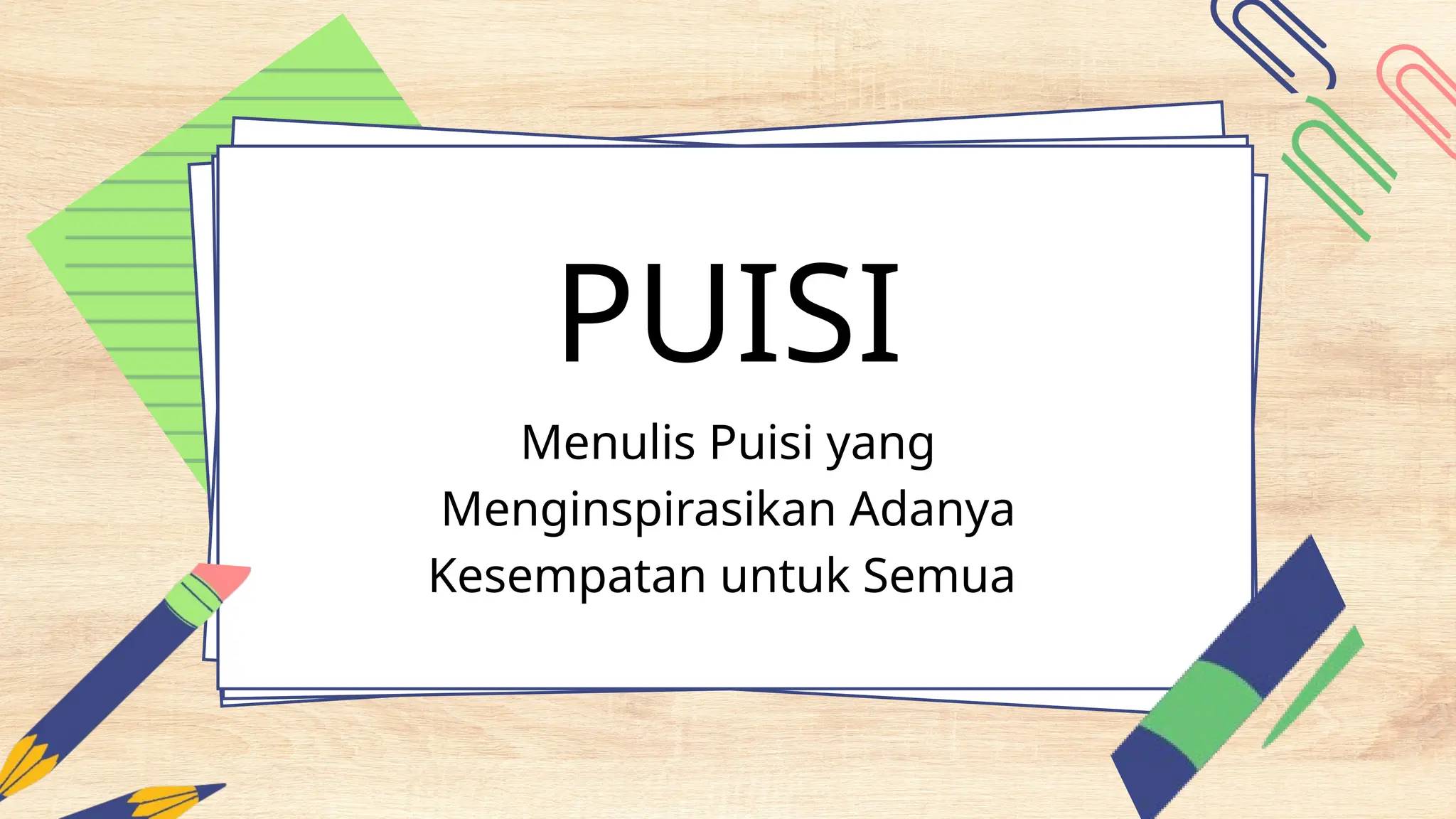 Materi Puisi untuk kelas 11 SMA bahasa indonesia | PPTX