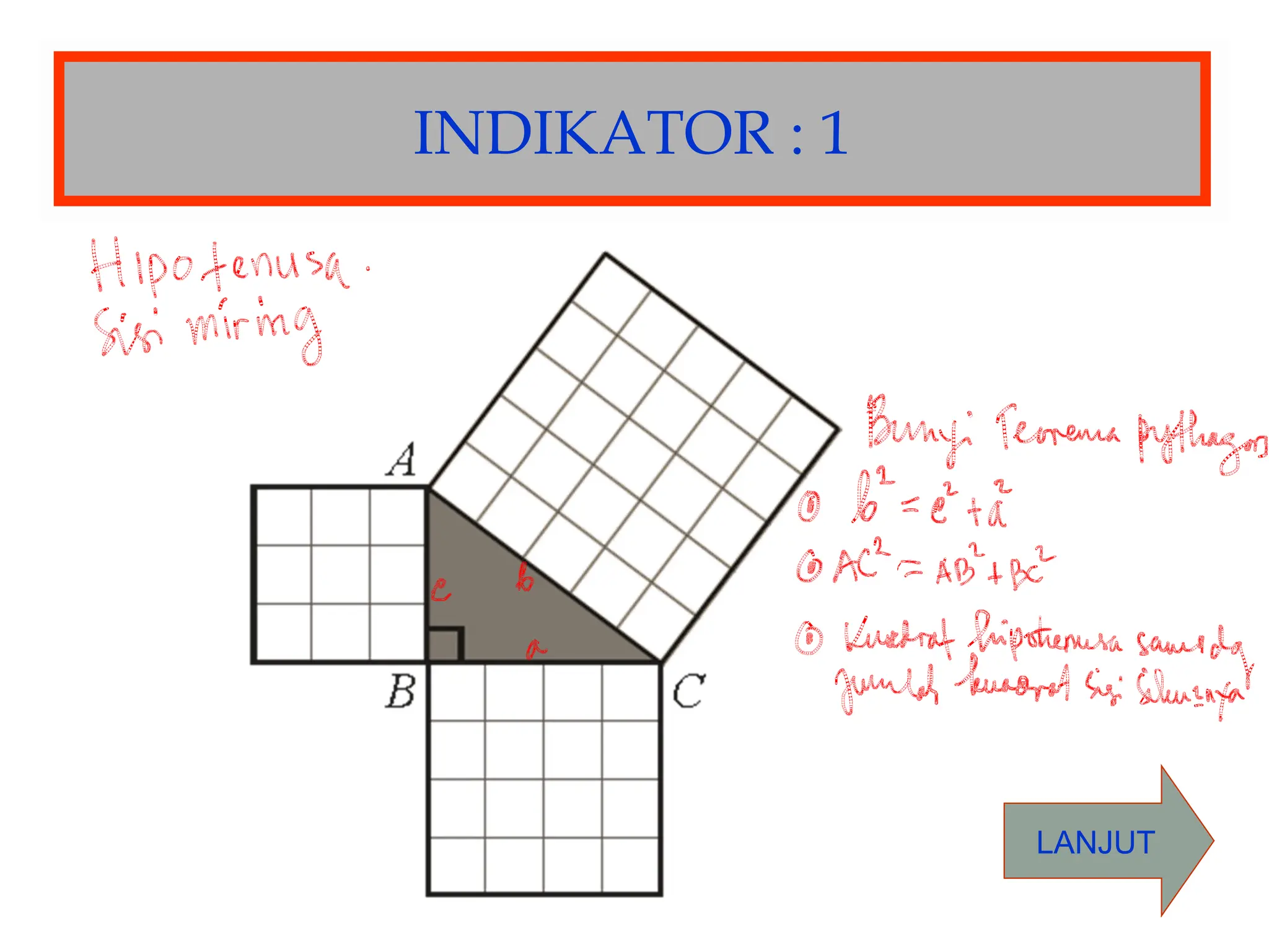 materi pythagoras dalam bentuk slide ppt | PPT