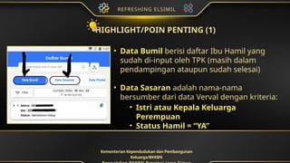 tata cara mengoperasikan aplikasi SIGA mobile Elsimil BKKBN | PPTX