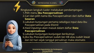 tata cara mengoperasikan aplikasi SIGA mobile Elsimil BKKBN | PPTX