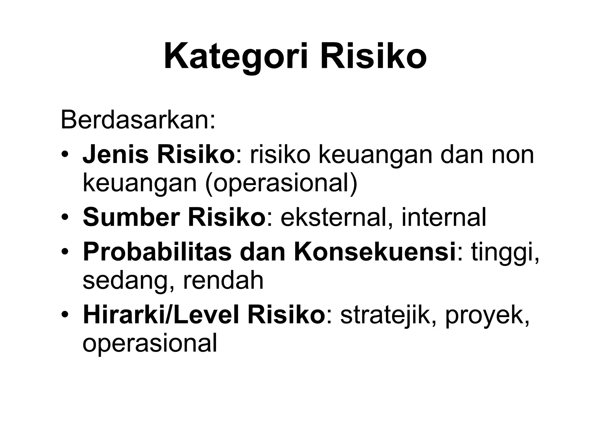 Materi rencana dan antisipasi atas risiko bisnis | PDF