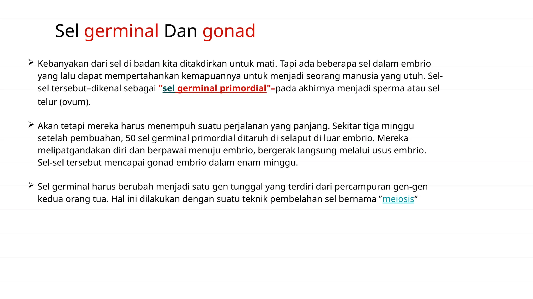 Materi Reproduksi (gematogenesis & spermatogenesis) | PPTX