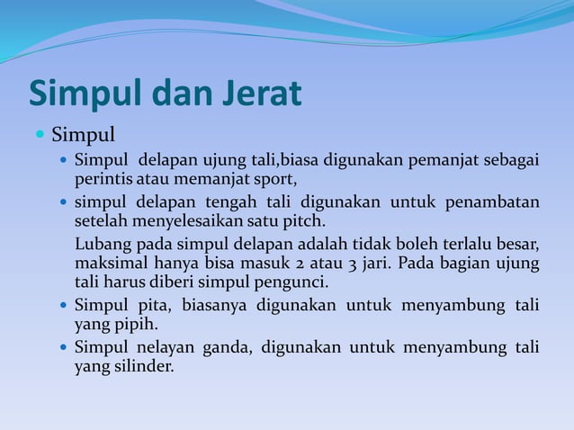 Materi rock climbing SBSM | PPTX