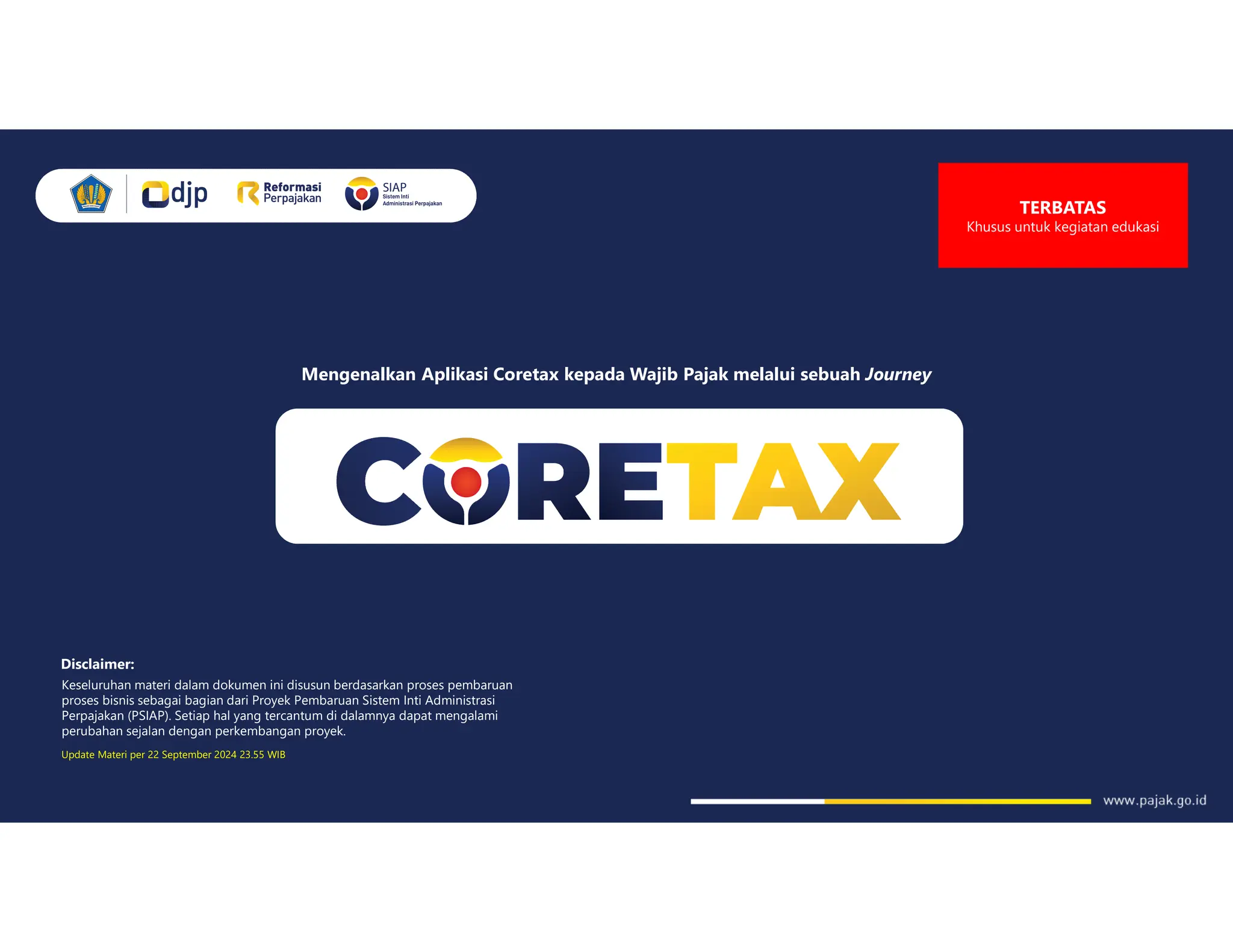 Dokumentasi Panduan Coretax - Khusus Untuk Edukasi Pajak | PDF