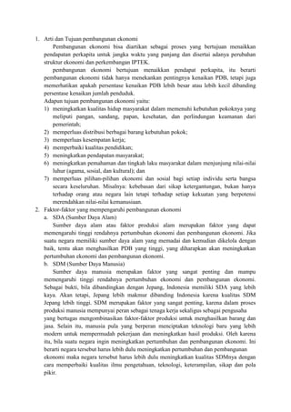 Materi Pembangunan Ekonomi - Perumperindo.co.id