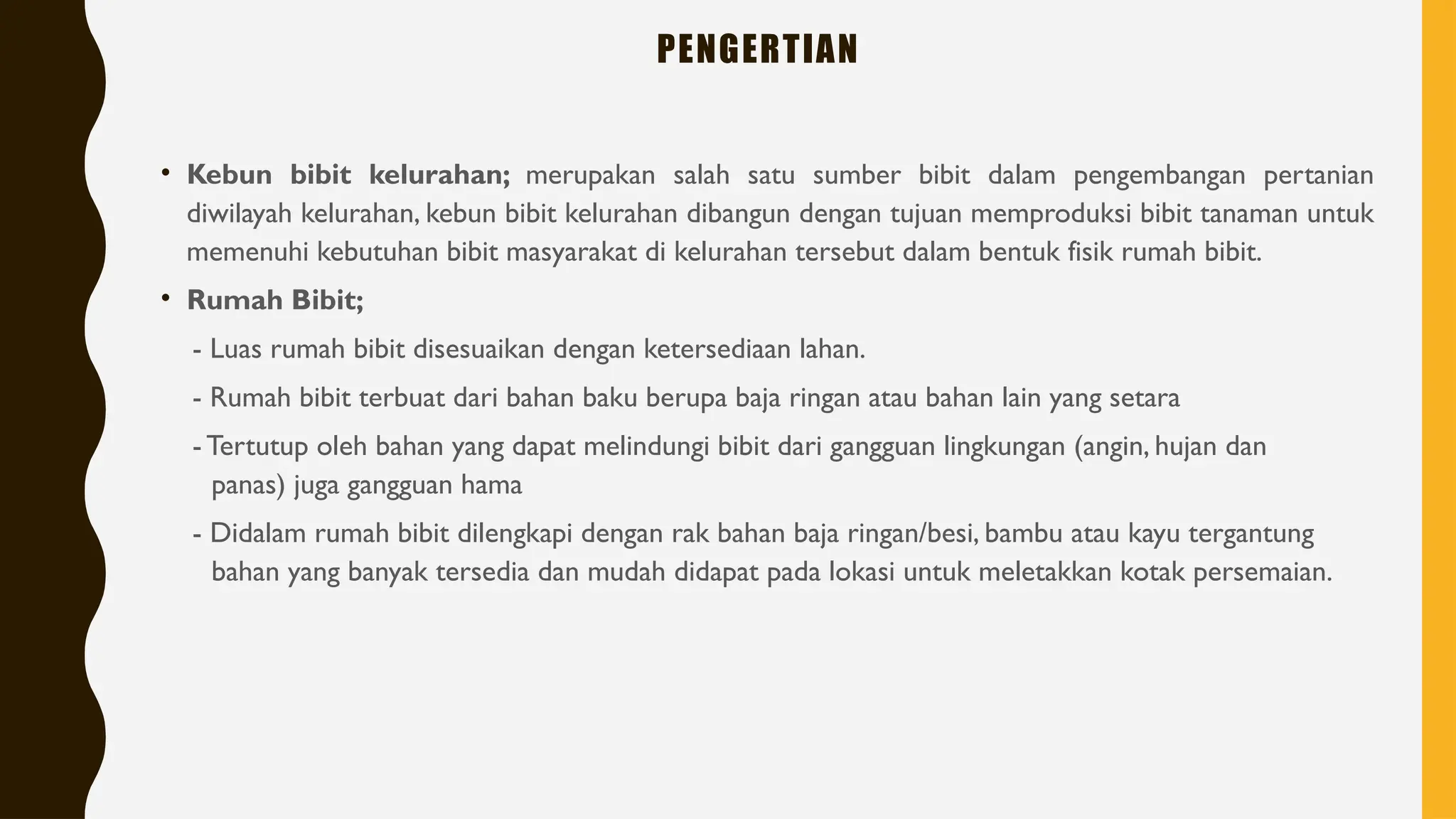 MATERI Rumah bibit sederhana pekarangan rumah | PPTX