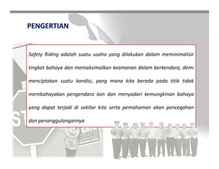 Materi safety riding | PDF
