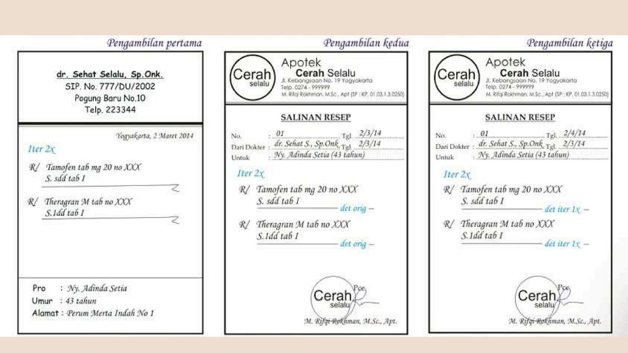 Materi salinan resep mata pelajaran pelayanan farmasi | PDF