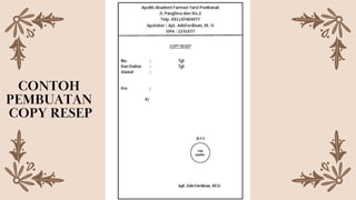 Materi salinan resep mata pelajaran pelayanan farmasi | PDF