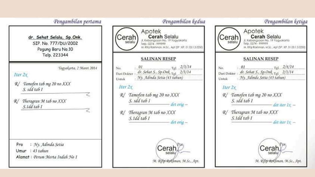 Materi salinan resep mata pelajaran pelayanan farmasi | PDF