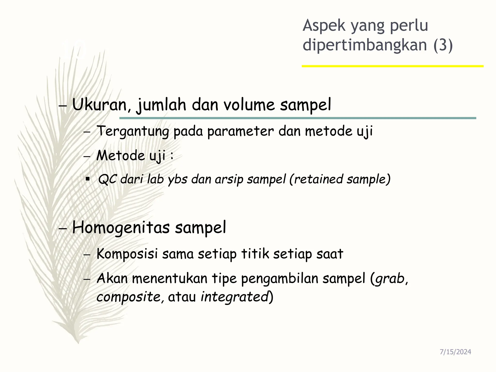 metode sampling air permukaan dan air sungai | PPT