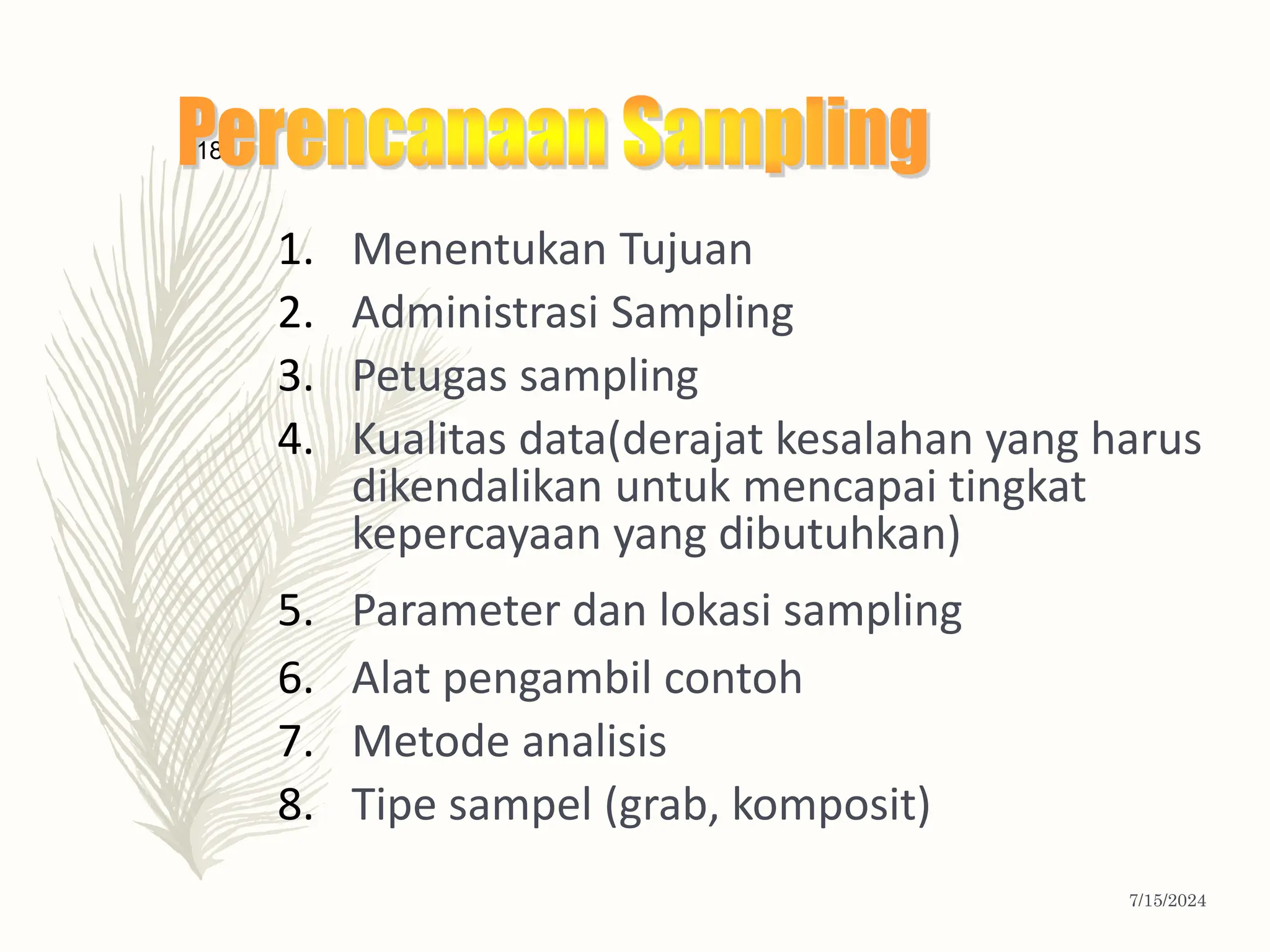 metode sampling air permukaan dan air sungai | PPT
