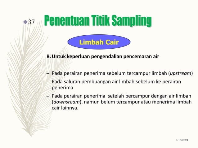 metode sampling air permukaan dan air sungai | PPT