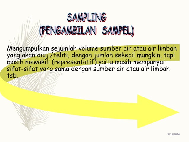 metode sampling air permukaan dan air sungai | PPT