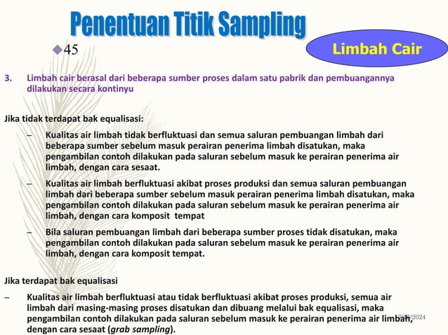 metode sampling air permukaan dan air sungai | PPT