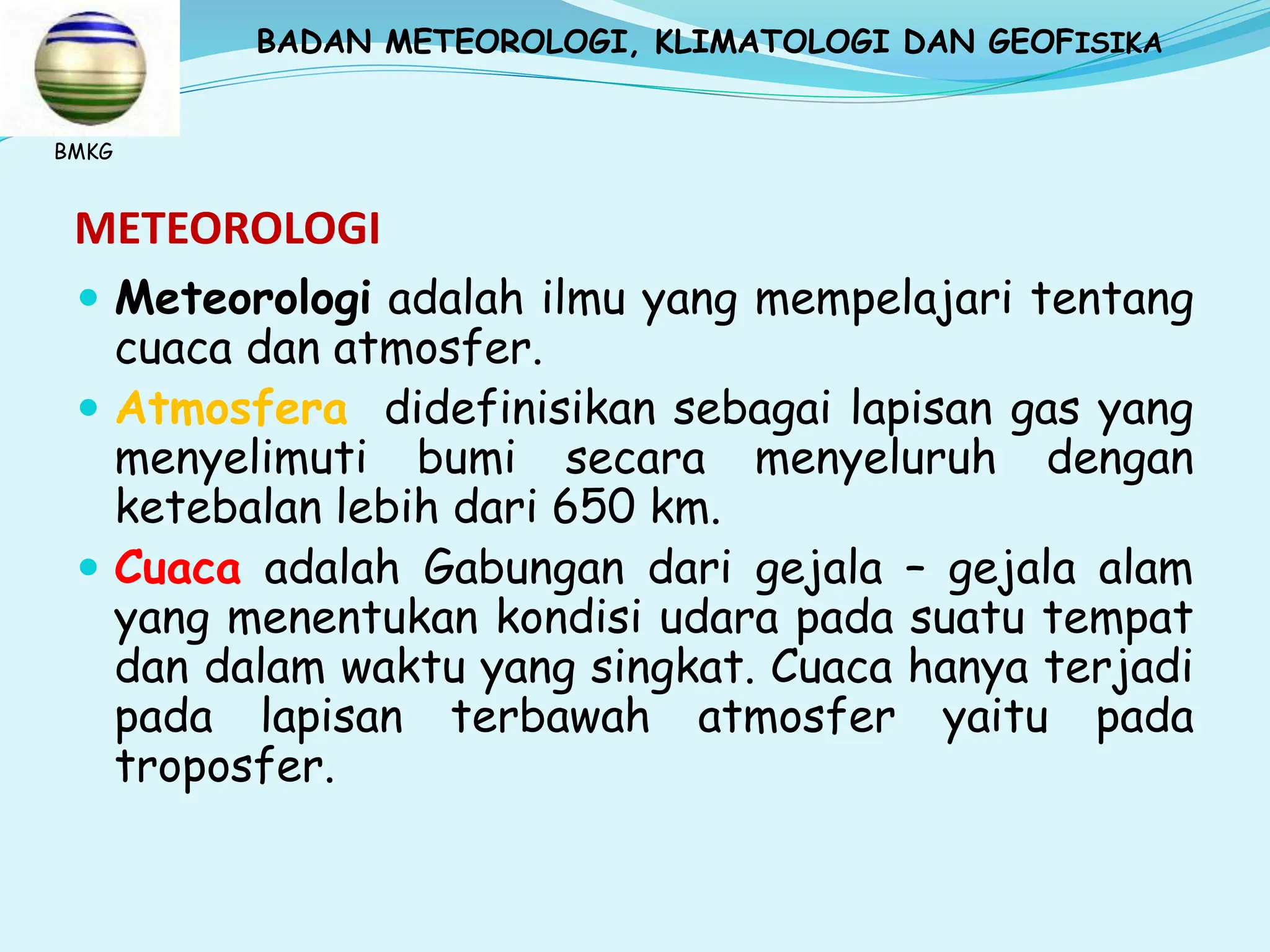 Materi SD cuaca, iklim, dan gempa Lampung.ppt