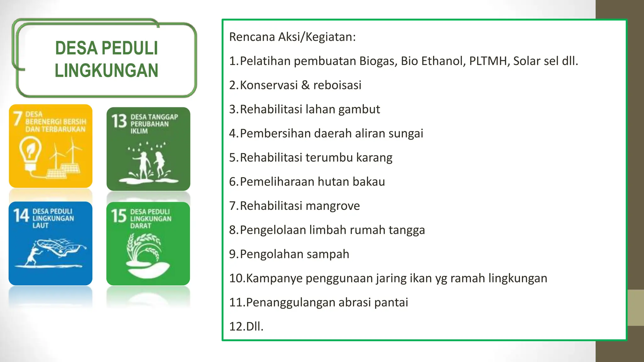 Materi SDGs Kec Bulu 17 Sept. Sebagai contoh | PPTX