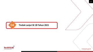 Materi Surat Edaran 28 Tahun 2021 tentang | PPTX