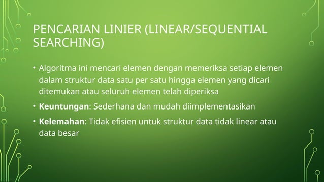 Materi Searching Sorting pelajaran Indormatika kelas X | PPTX