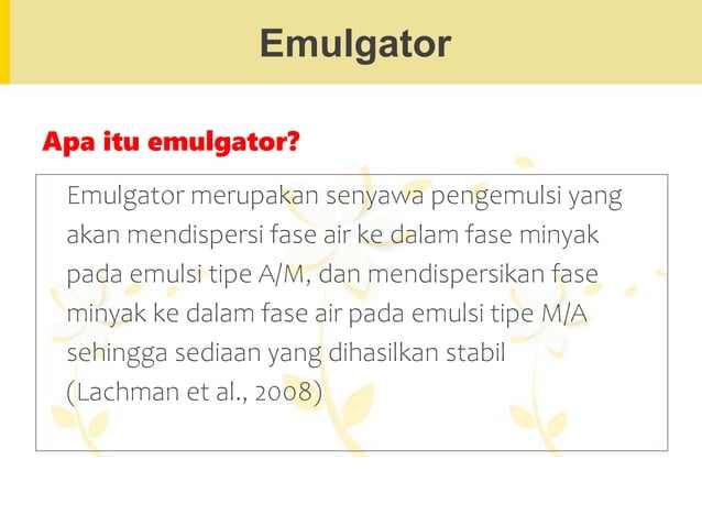 SEDIAAN EMULSI : DEFINISI, TIPE EMULSI, JENIS EMULGATOR DAN CARA ...