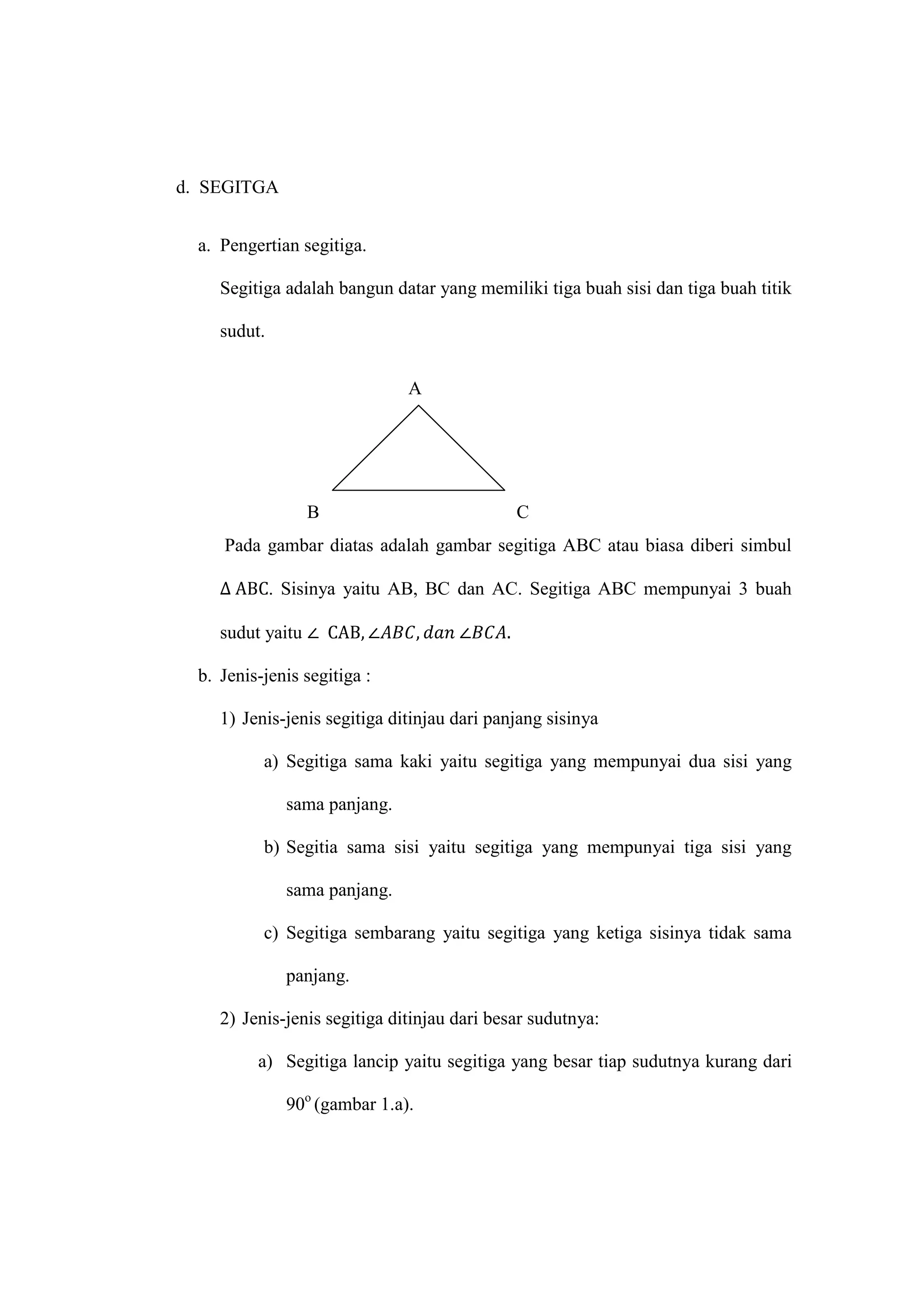 Materi segitiga | DOCX