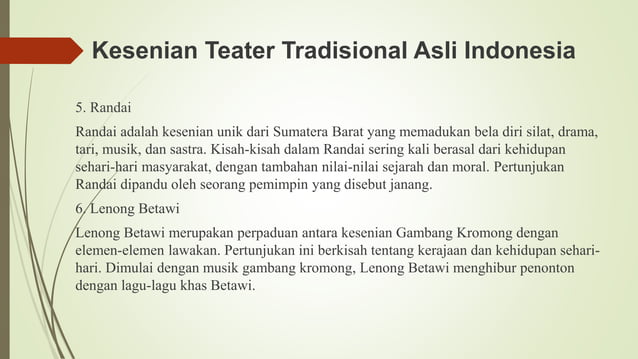 MATERI SEJARAH TEATER DI INDONESIA MATERI | PPTX