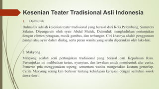 MATERI SEJARAH TEATER DI INDONESIA MATERI | PPT