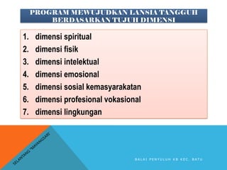 MATERI SELANTANG SHOW - sekolah lansia tangguh | PPTX