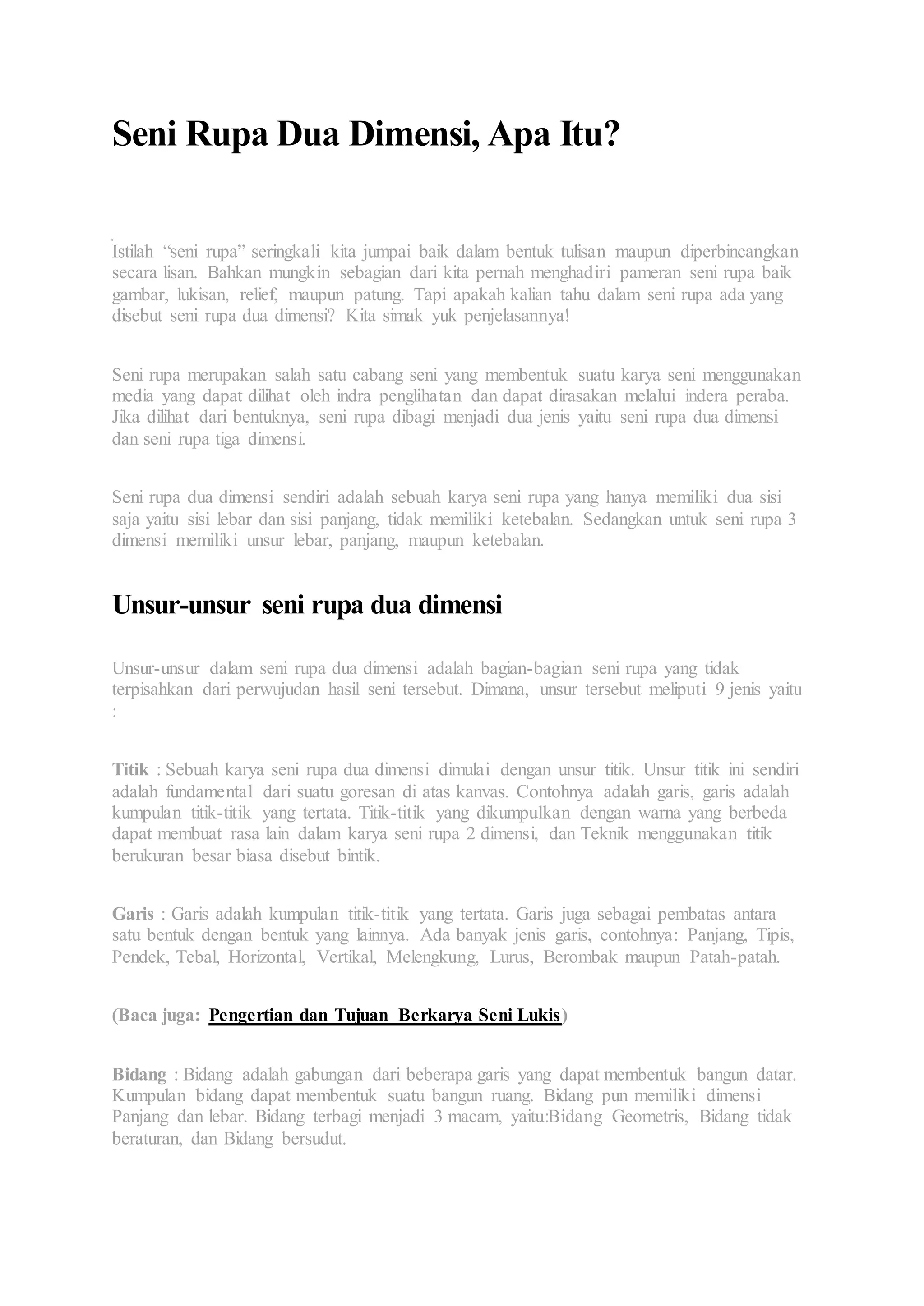 Materi seni rupa dua dimensi | DOCX