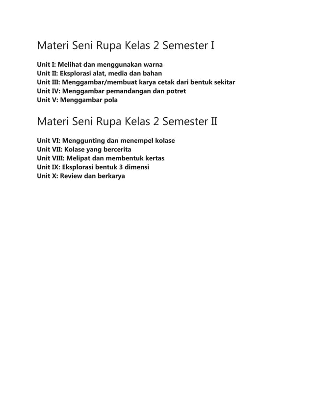 Materi Seni Rupa Kelas 2 Semester I DAN 2.docx