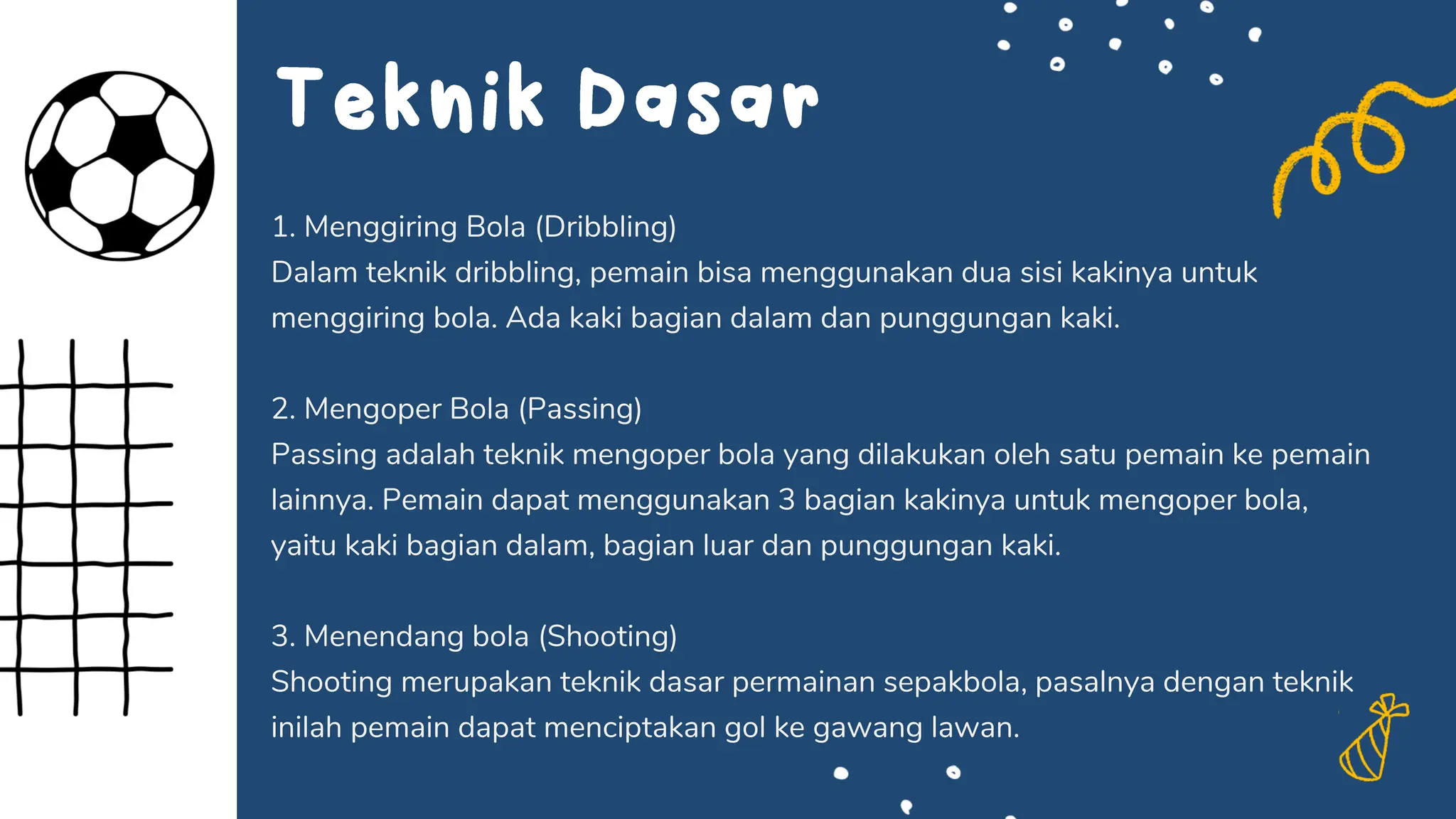 Materi Permainan Sepak Bola, Mata Pelajaran PJOK | PPTX