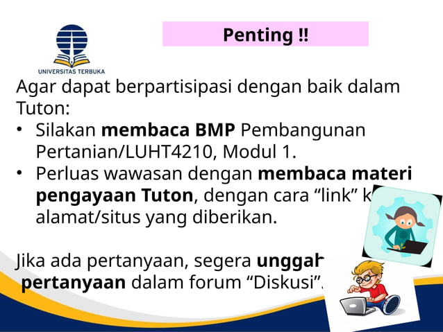 materi modul 1 LUHT4210 pembangunan pertanian | PPT