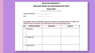 MATERI SESI 2 ANALISIS KEGIATAN PENGEMBNAGAN ANAK USIA DINI.pptx
