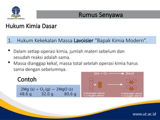 Materi Sesi 3 Hukum Hukum Dasar Kimia dan Perhitungannya | PPTX