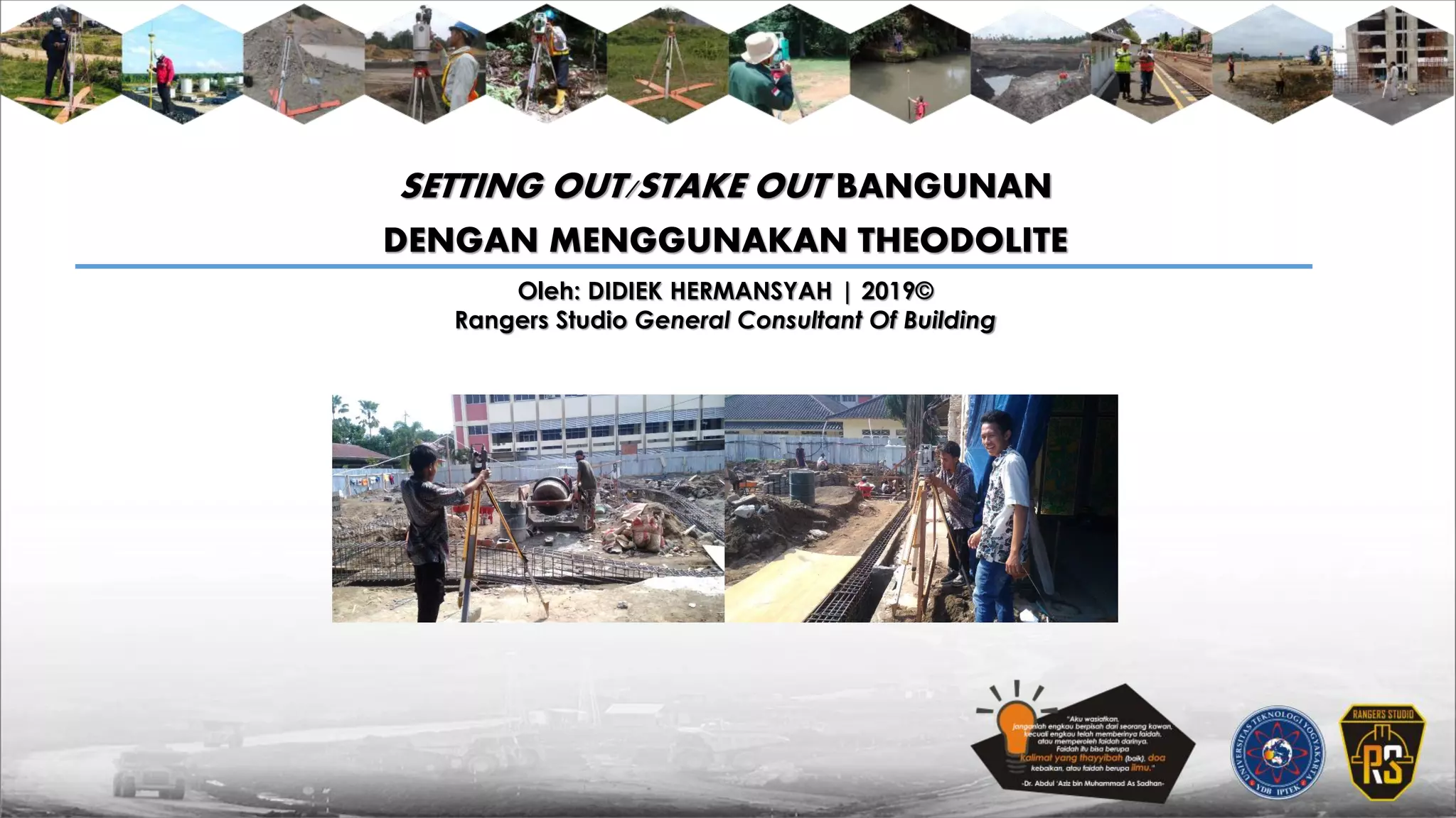 Cara setting out atau stake out bangunan dengan theodolite | PDF