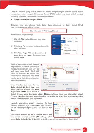 Materi Simkomdig KI-KD 3.7-4.7 Menganalisis Pembuatan Ebook (Naskah Digital) | PDF