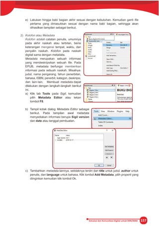 Materi Simkomdig KI-KD 3.7-4.7 Menganalisis Pembuatan Ebook (Naskah Digital) | PDF