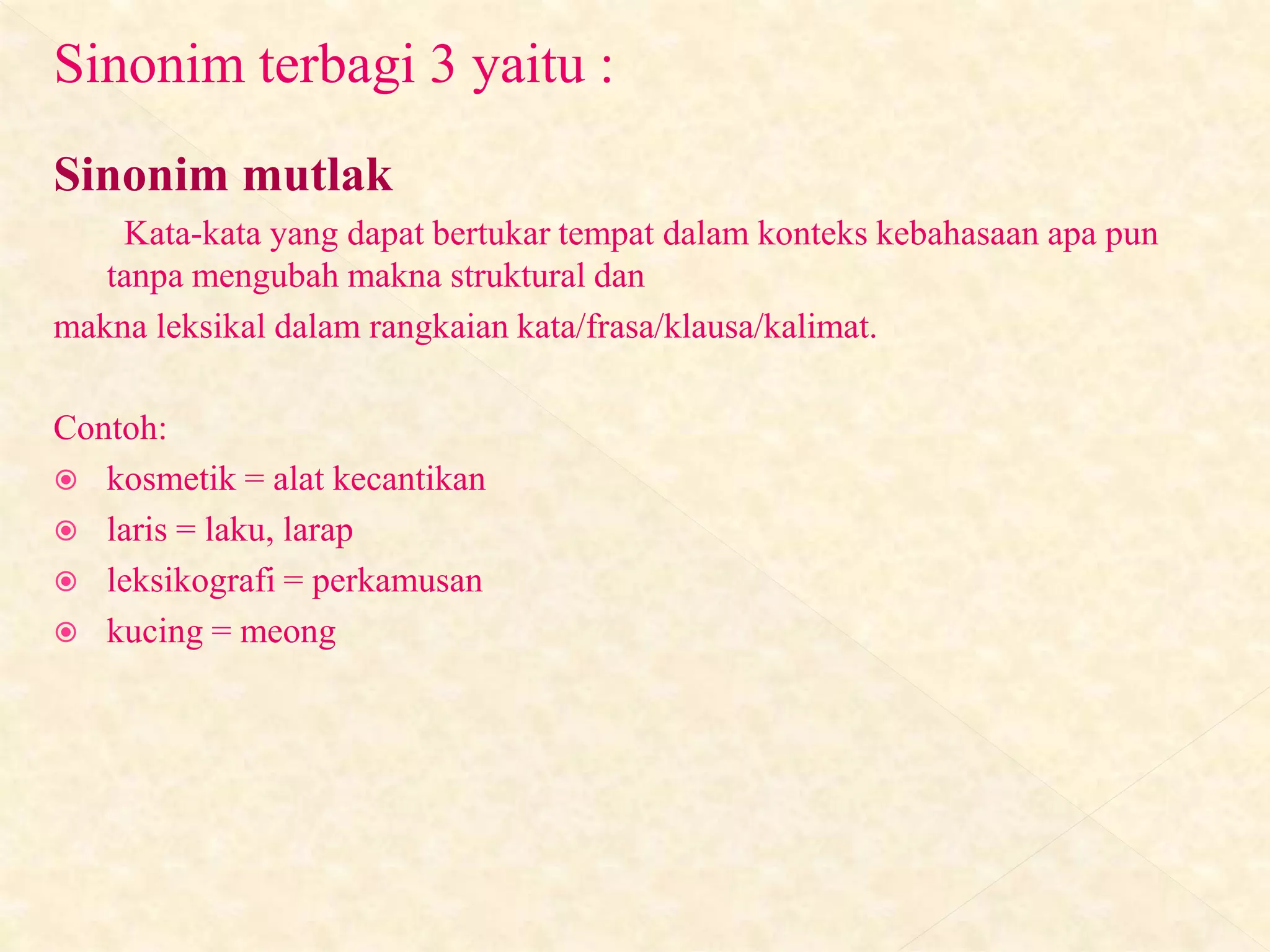 Materi sinonim dan antonim | PPTX